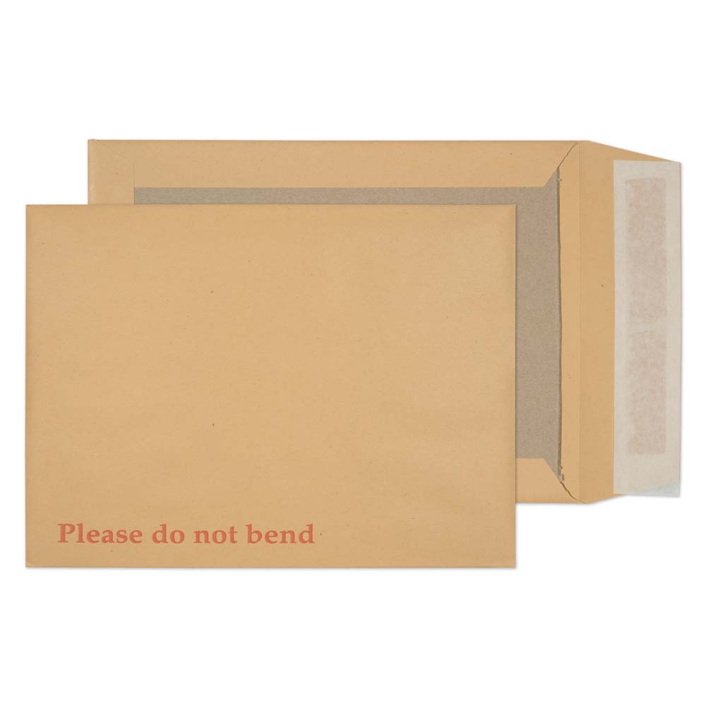 178mm x 241mm Board Back Envelopes - Please Do Not Bend (Qty 125) – All ...
