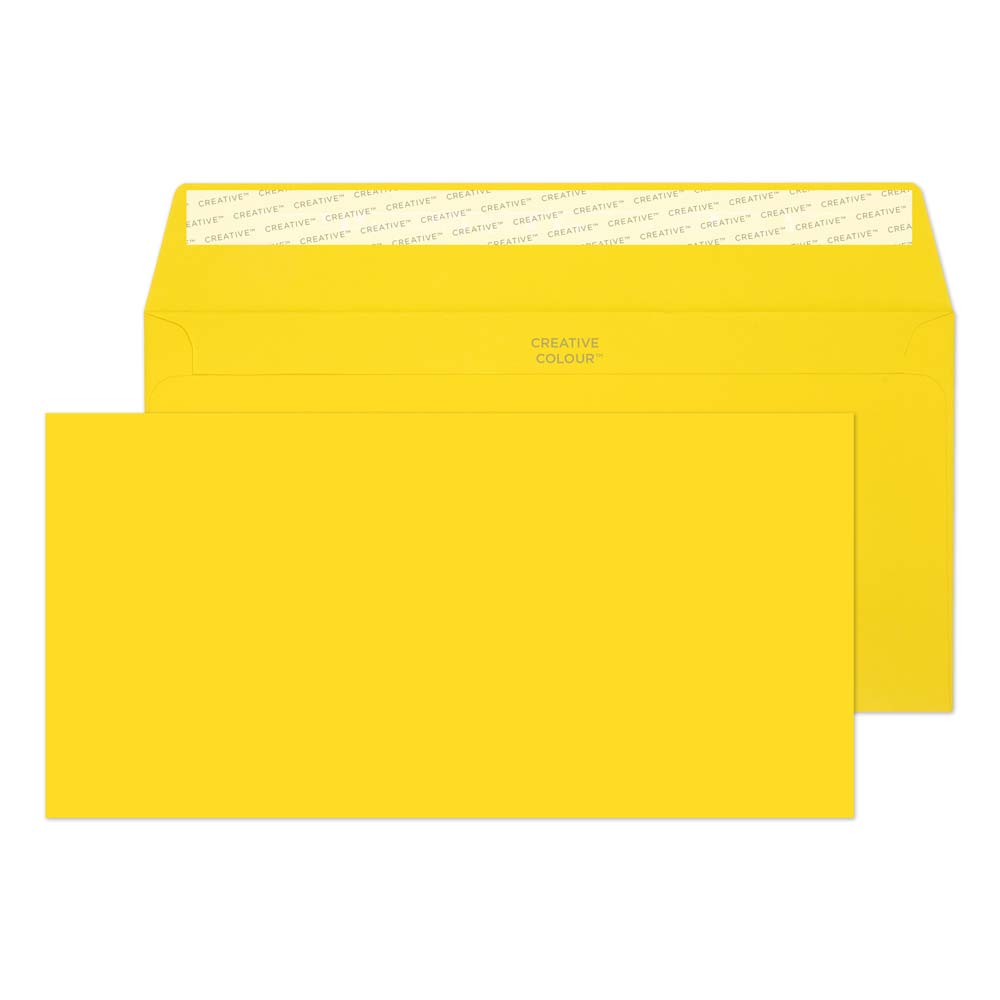 DL+ Yellow Envelopes To Fit 1/3 of A4 | Banana Yellow - All Colour ...