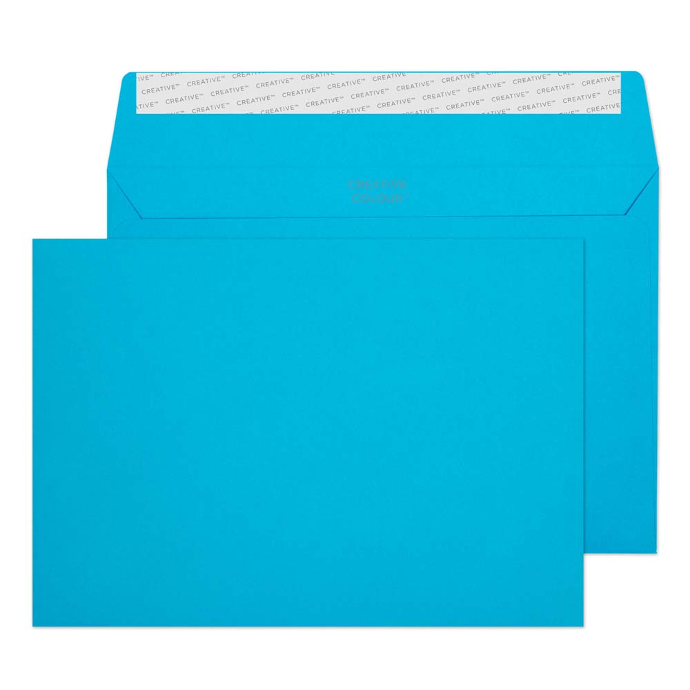 C5 Caribbean Blue 120gsm Peel & Seal Envelopes (Qty 500) 162mm x 229mm ...