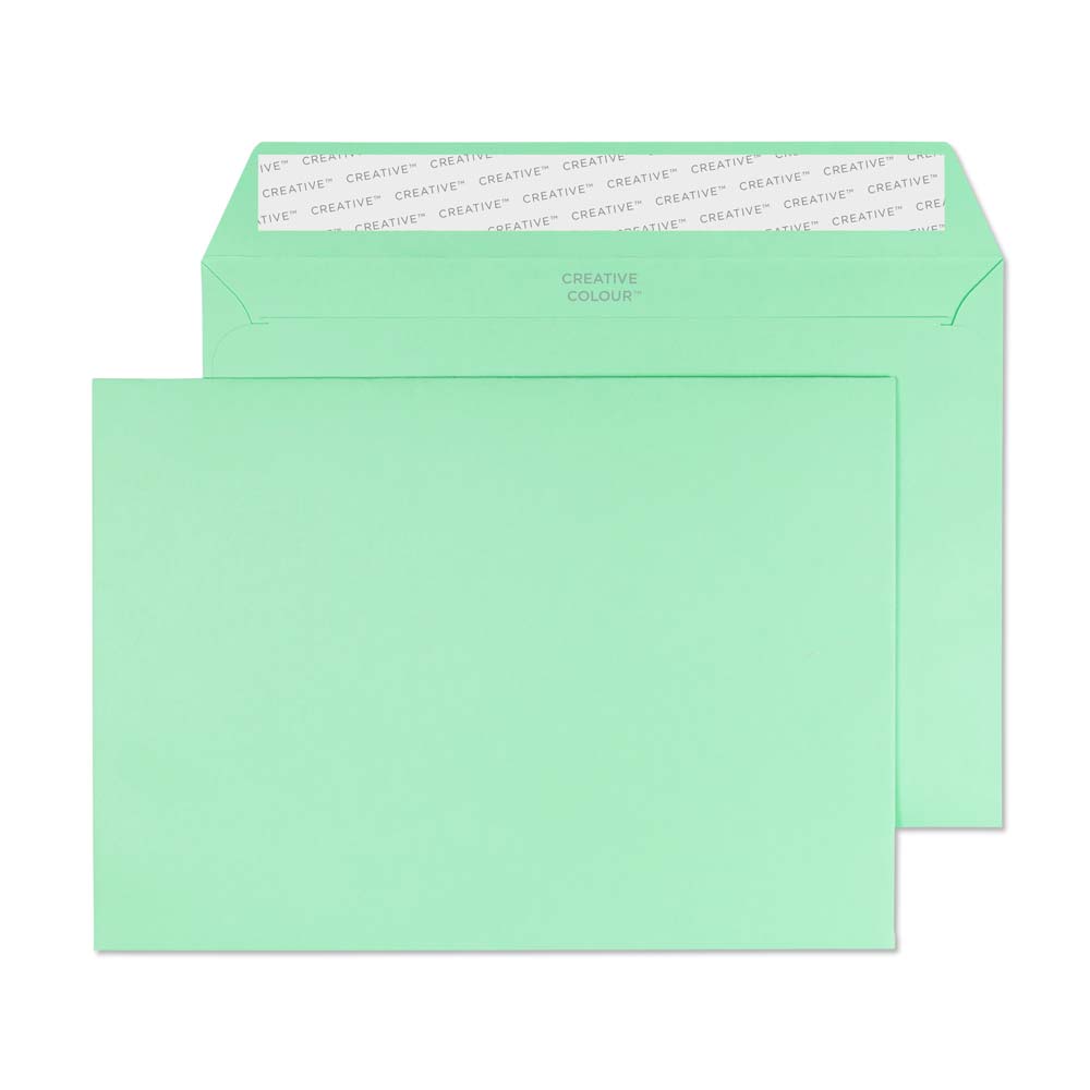 C5 Spearmint Green 120gsm Peel and Seal Wallet Envelopes (Qty 500) 162 ...