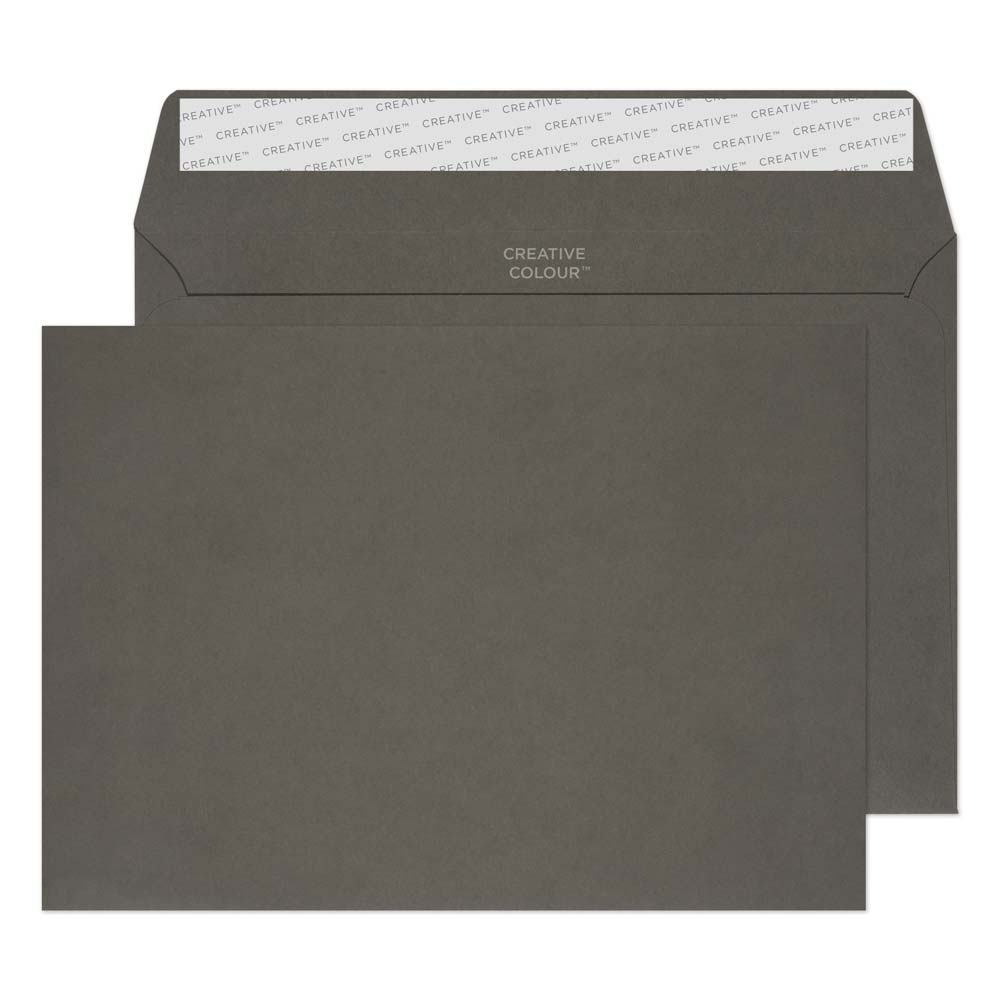 C5 Graphite Grey 120gsm Peel & Seal Envelopes (Qty 500) 162mm x 229mm ...