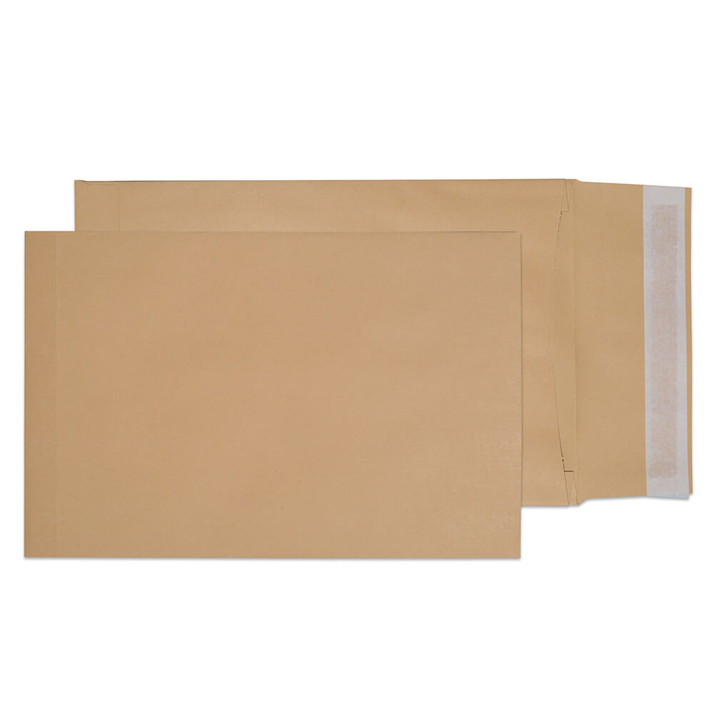 B4 Manilla Gusset Pocket Envelopes 140gsm Peel & Seal (Qty 125) 250mm ...
