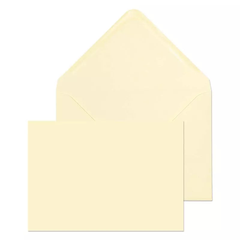 C6 Banker Invitation Gummed Cream 100gsm Envelopes (Qty 500) 114mm x 1 ...