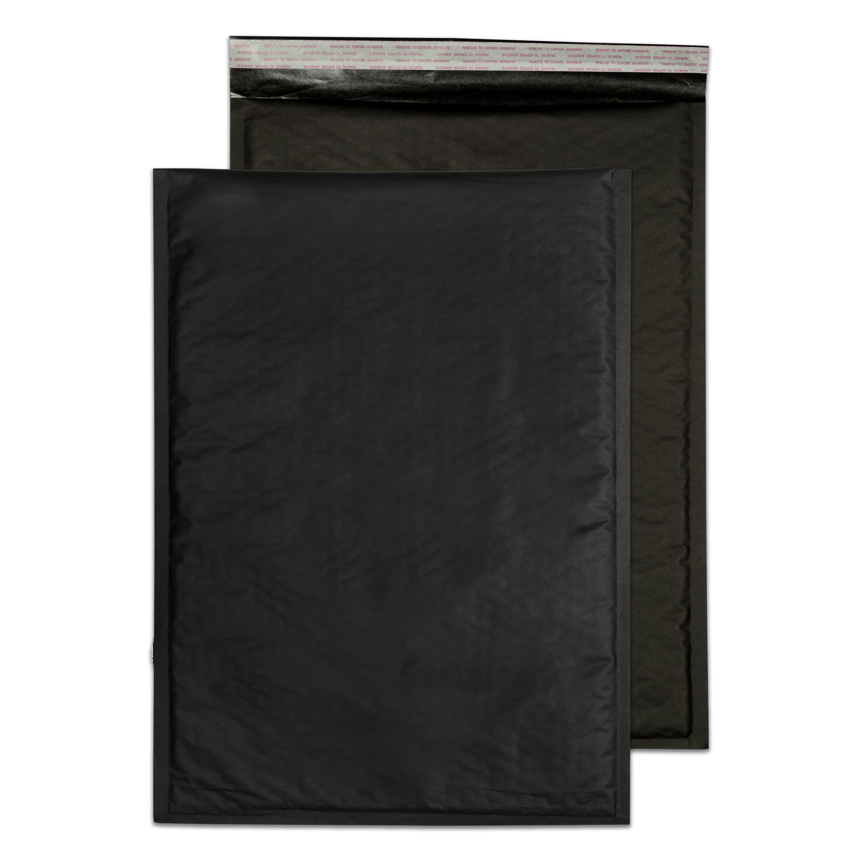 330mm x 470mm Matt Black Padded (Paper Finish) Bubble Envelopes (Qty 5 ...