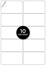 A4 Laser Labels, 99.1 x 57mm, Plain, 10 per sheet - Qty 100 Sheets ...