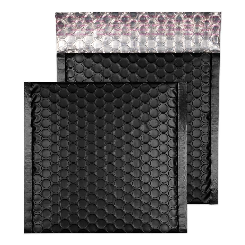 165mm x 165mm Matt Black Padded Bubble Envelopes (Qty 100) - All Colour ...