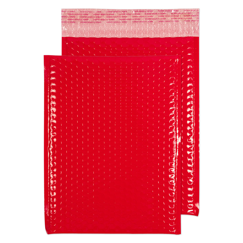 C4+ Gloss Red Padded Bubble Envelopes (Qty 100) 240mm x 340mm - All ...