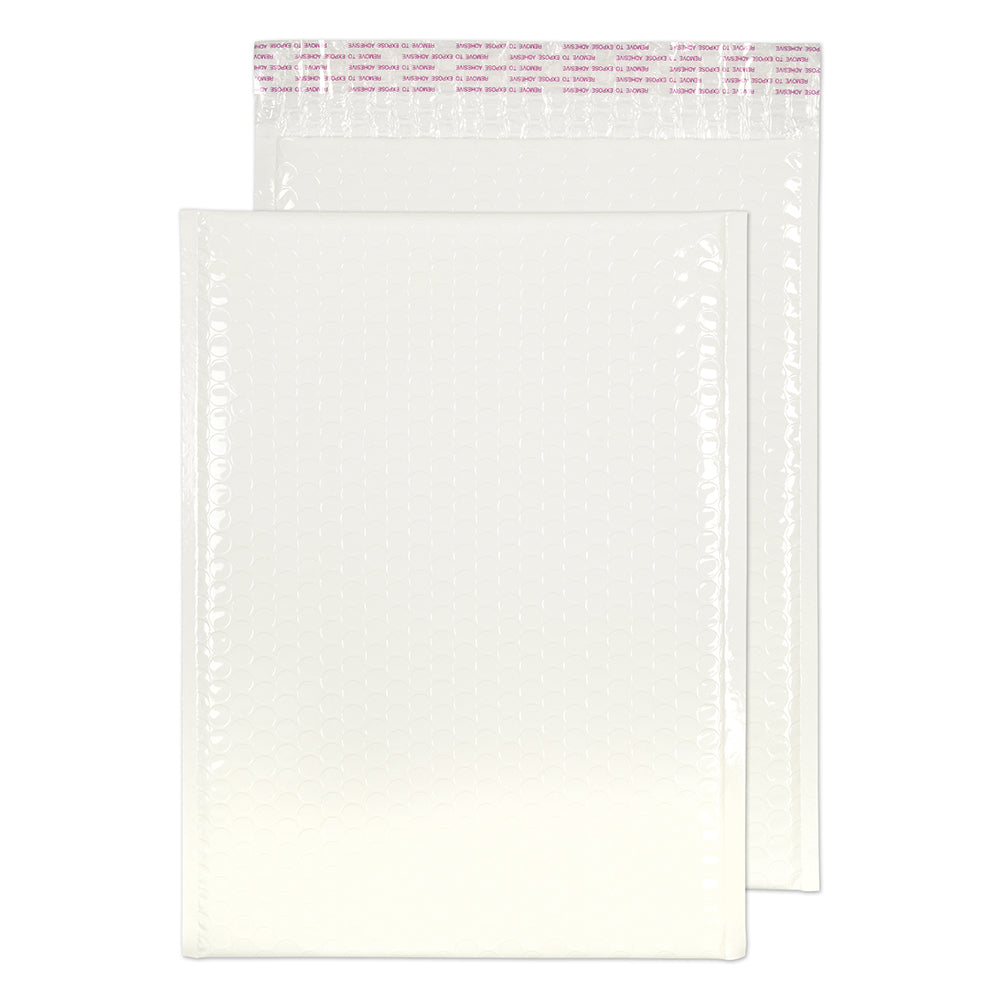 C4+ White Gloss Padded Bubble Envelopes (Qty 100) 240mm x 340mm - All ...