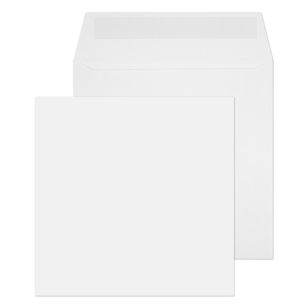 140mm x 140mm Square Wallet Gummed White 100gsm Envelopes (Qty 500 ...
