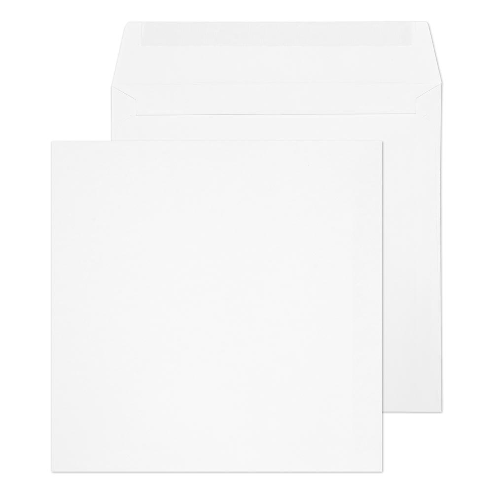 165mm x 165mm Square Wallet Gummed White 100gsm Envelopes (Qty 500 ...