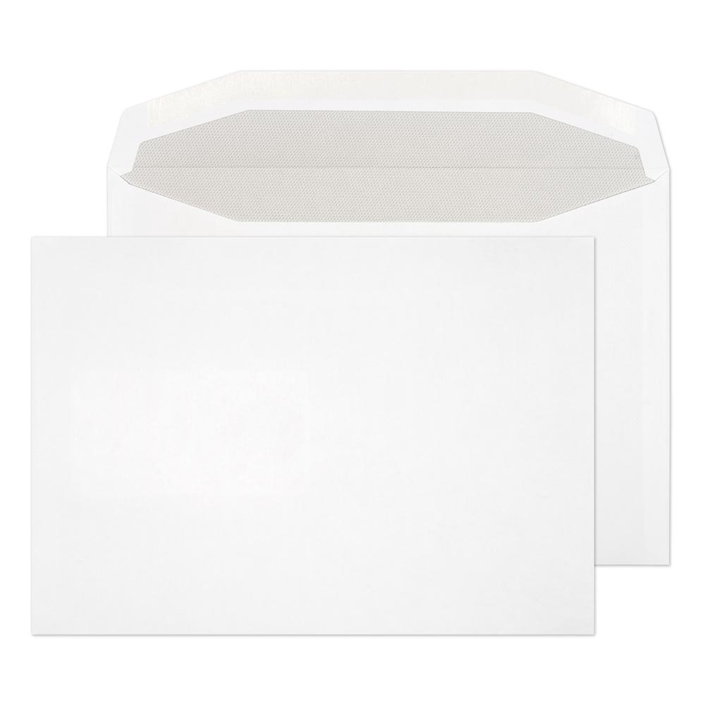 C5+ 162 x 235mm Mailing Wallet Gummed White 90gsm (Inside Side Seams ...