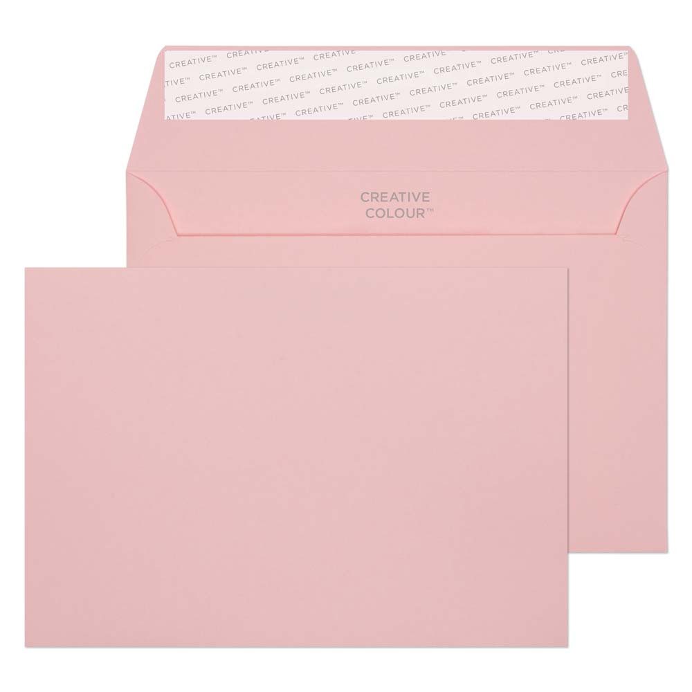 C6 Baby Pink 120gsm Peel & Seal Wallet Envelopes (Qty 25) 114mm x 162m ...