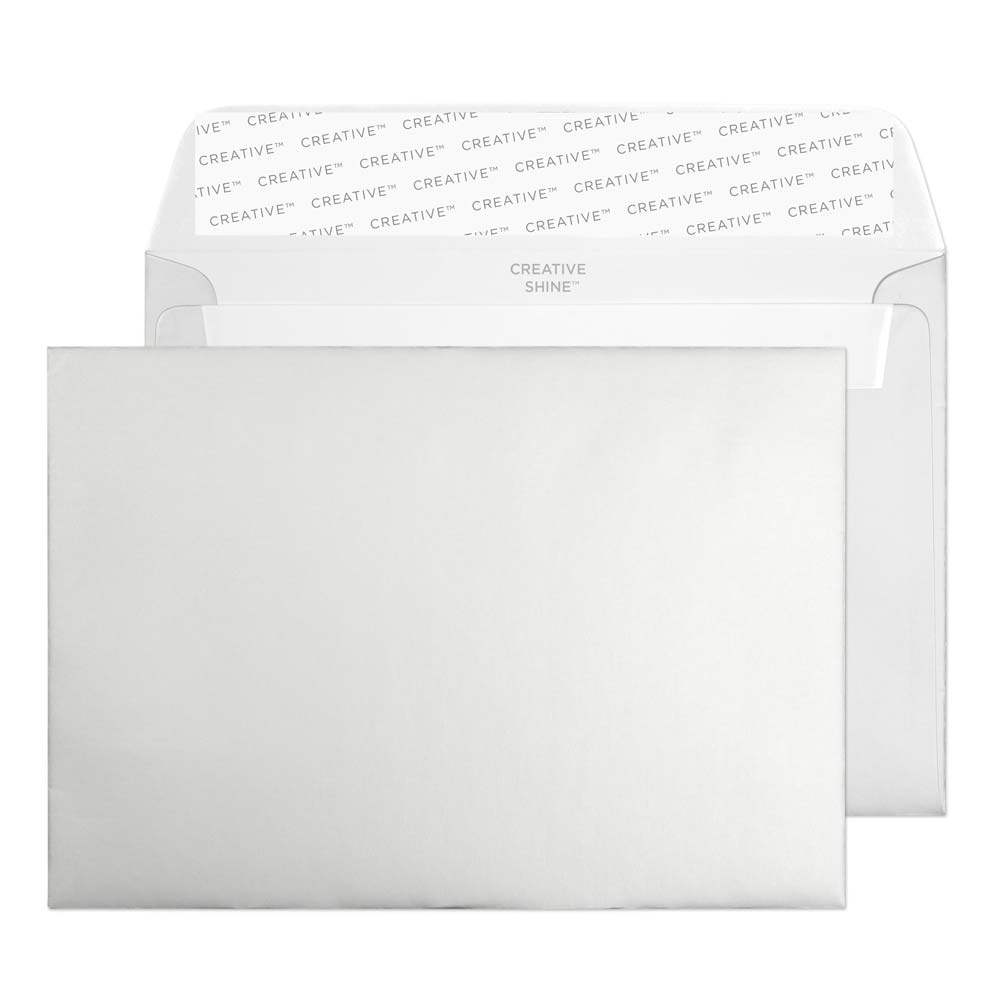 C6 Metallic Silver 120gsm Wallet Peel & Seal Envelopes (Qty 25) 114mm ...