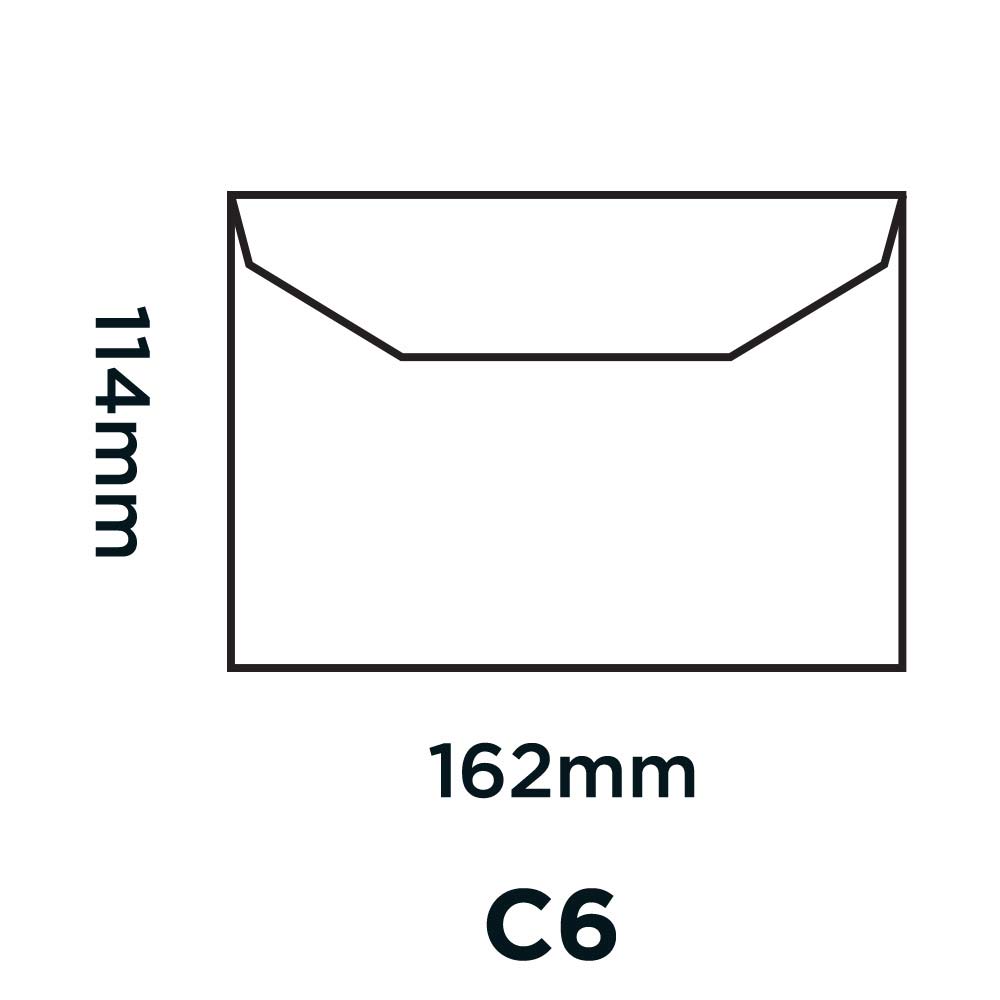 C6 Nature First Mailer Gummed White 90gsm Envelopes (Qty 1000) 114mm x ...