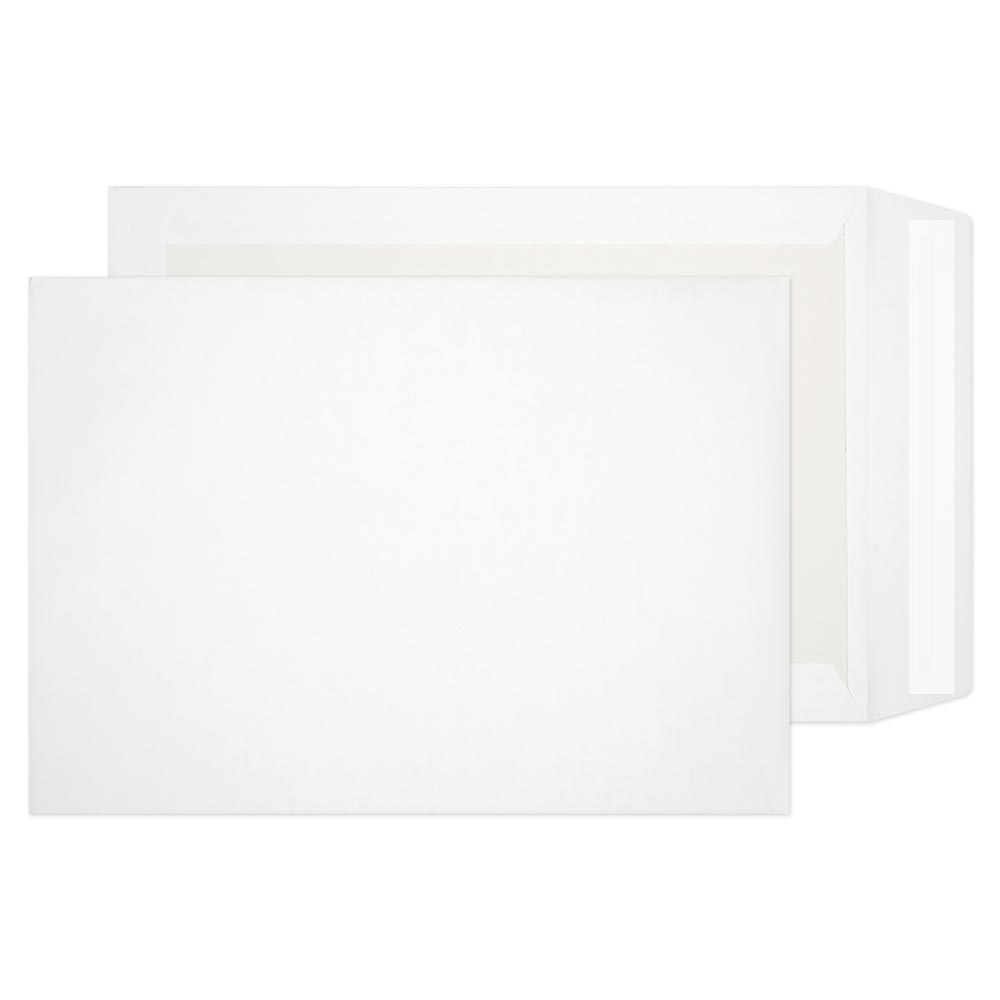 C4 White Board Back 120gsm Peel & Seal Pocket Envelopes (Qty 125) 229m ...