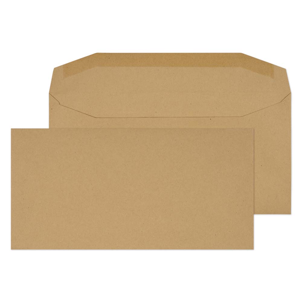 DL Mailer Gummed Manilla 80gsm Envelopes (Qty 1000) 110mm x 220mm - All ...