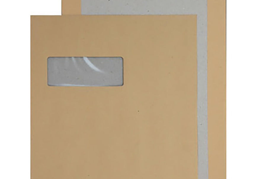 C4 Manilla Board Back 120gsm Peel & Seal Window Pocket Envelopes (Qty ...