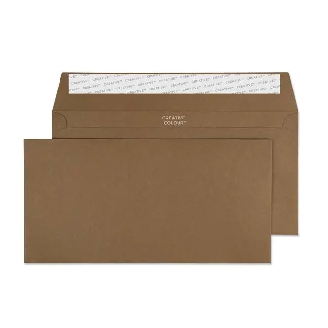 DL+ Milk Chocolate 120gsm Peel & Seal Envelopes (Qty 500) 114mm x 229m ...