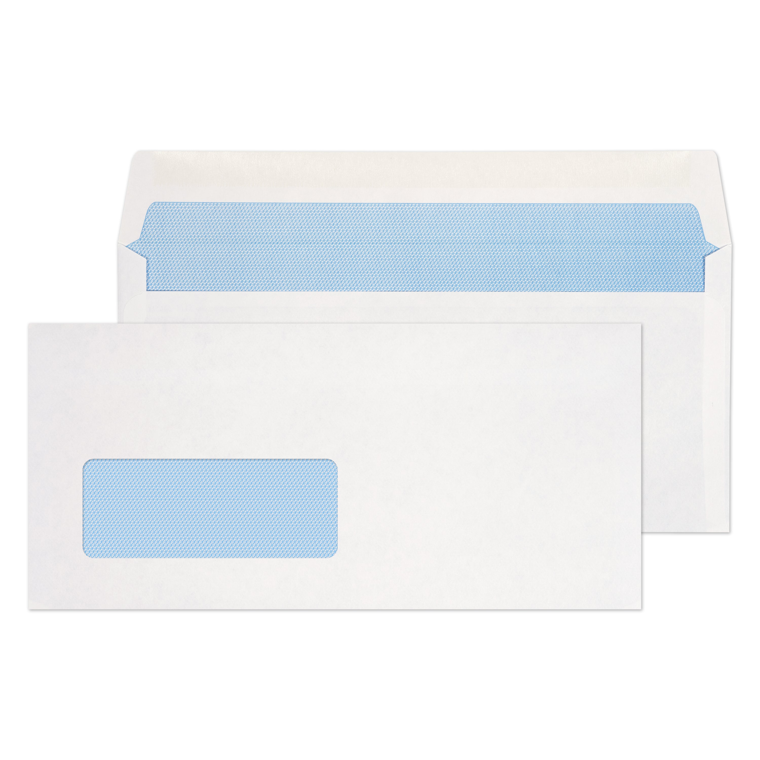 DL BRE White 80gsm Gummed Window Envelopes (Qty 1000) 102mm x 216mm ...