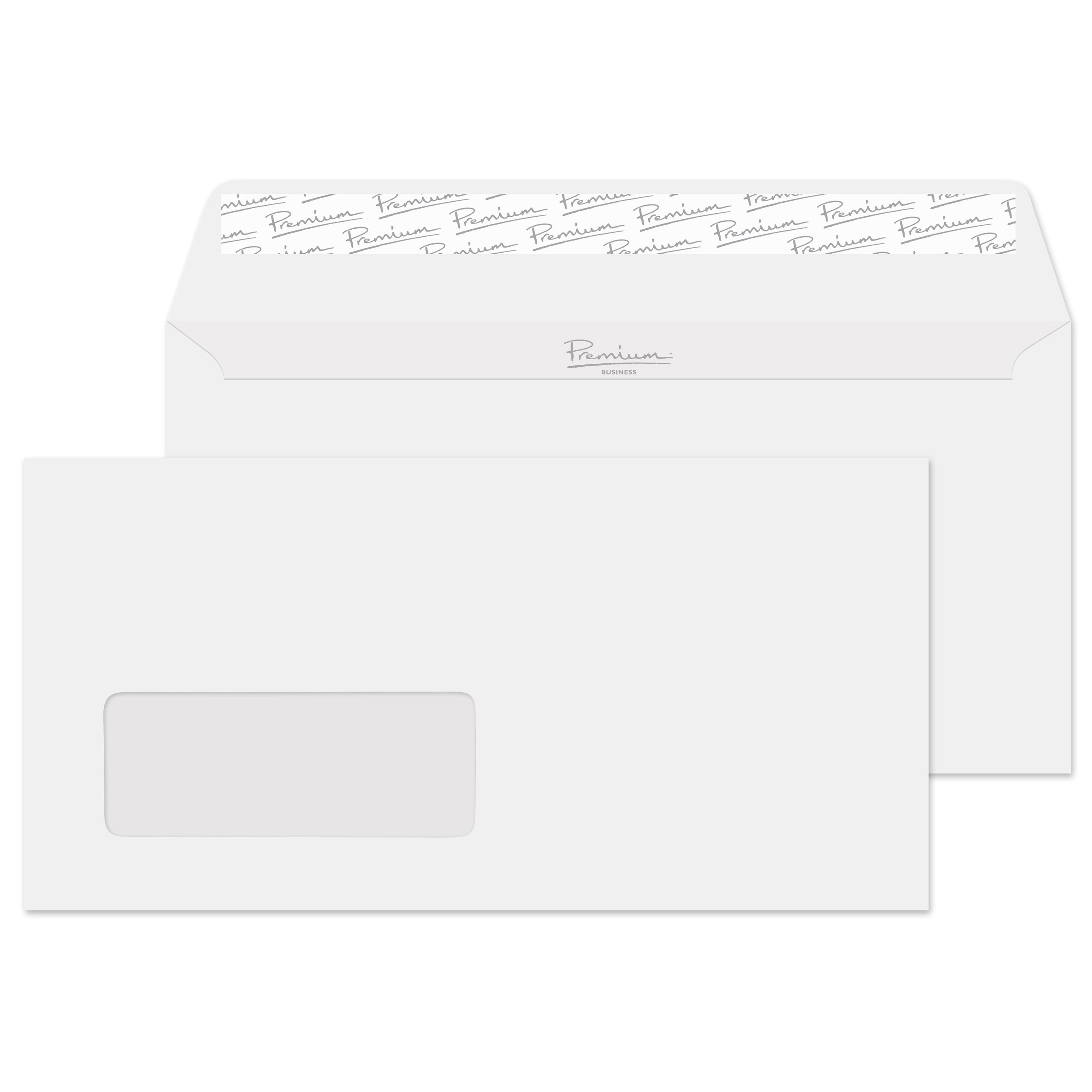 DL Ice White Wove 120gsm Peel & Seal Window Envelopes (Qty 50) 110mm x ...