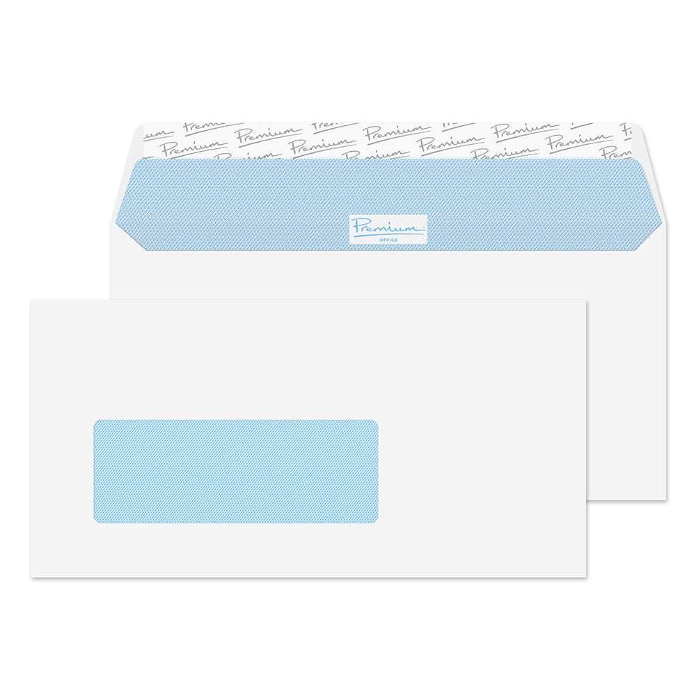 DL Ultra White Wove 120gsm Peel & Seal Window Wallet Envelopes (Qty 50 ...