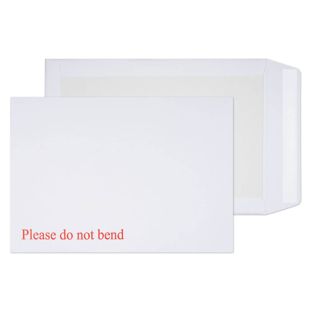 C4 White Board Back 120gsm Peel & Seal Pocket Envelopes (Qty 125) 229m ...