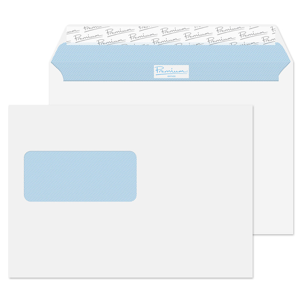 C5 Ultra White Wove 120gsm Peel & Seal Window Wallet Envelopes (Qty 25 ...