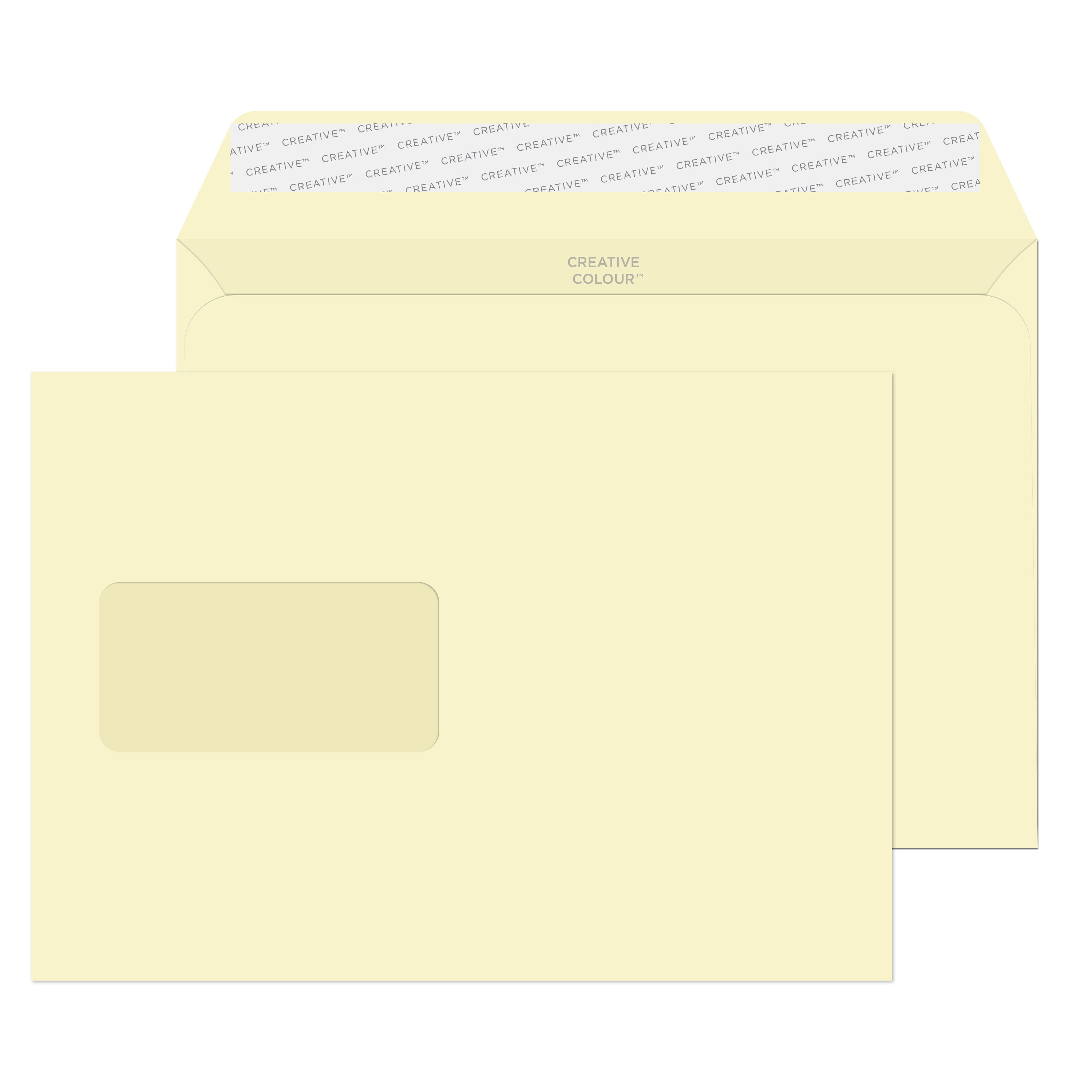 C5 Soft Ivory 120gsm Peel & Seal Window Envelopes [Qty 500] 162 x 229m ...