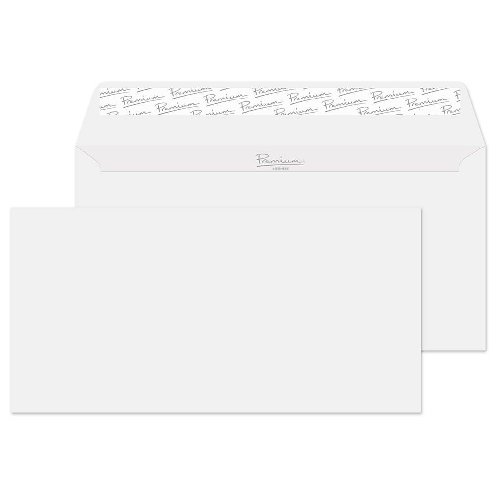 110 x 220 DL Diamond White Smooth 120gsm Peel and Seal Wallet Envelope ...