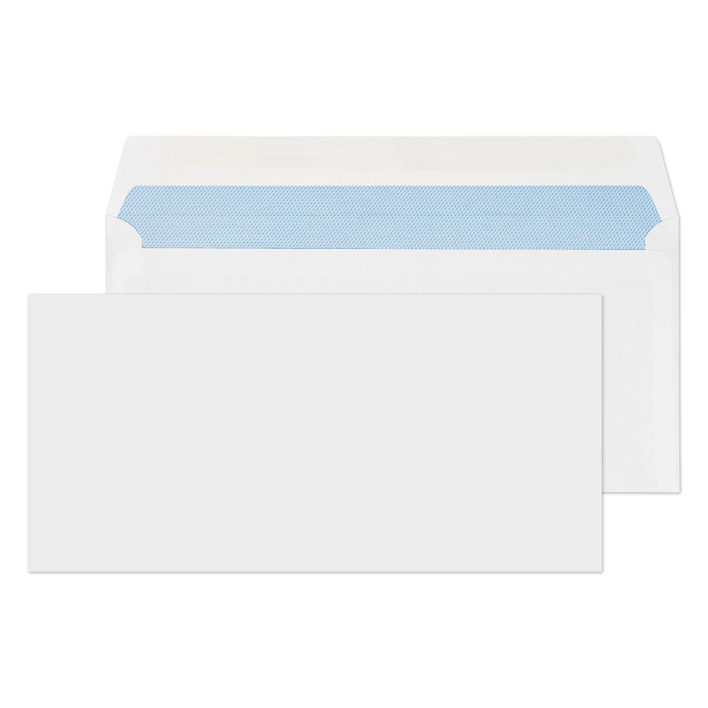 105mm x 216mm DL BRE White 80gsm Gummed Wallet Envelopes (Qty 1,000 ...
