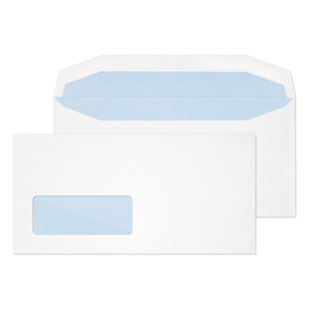 Mailer Gummed Window White DL 110x220 90gsm Envelopes Box 1000 | All ...