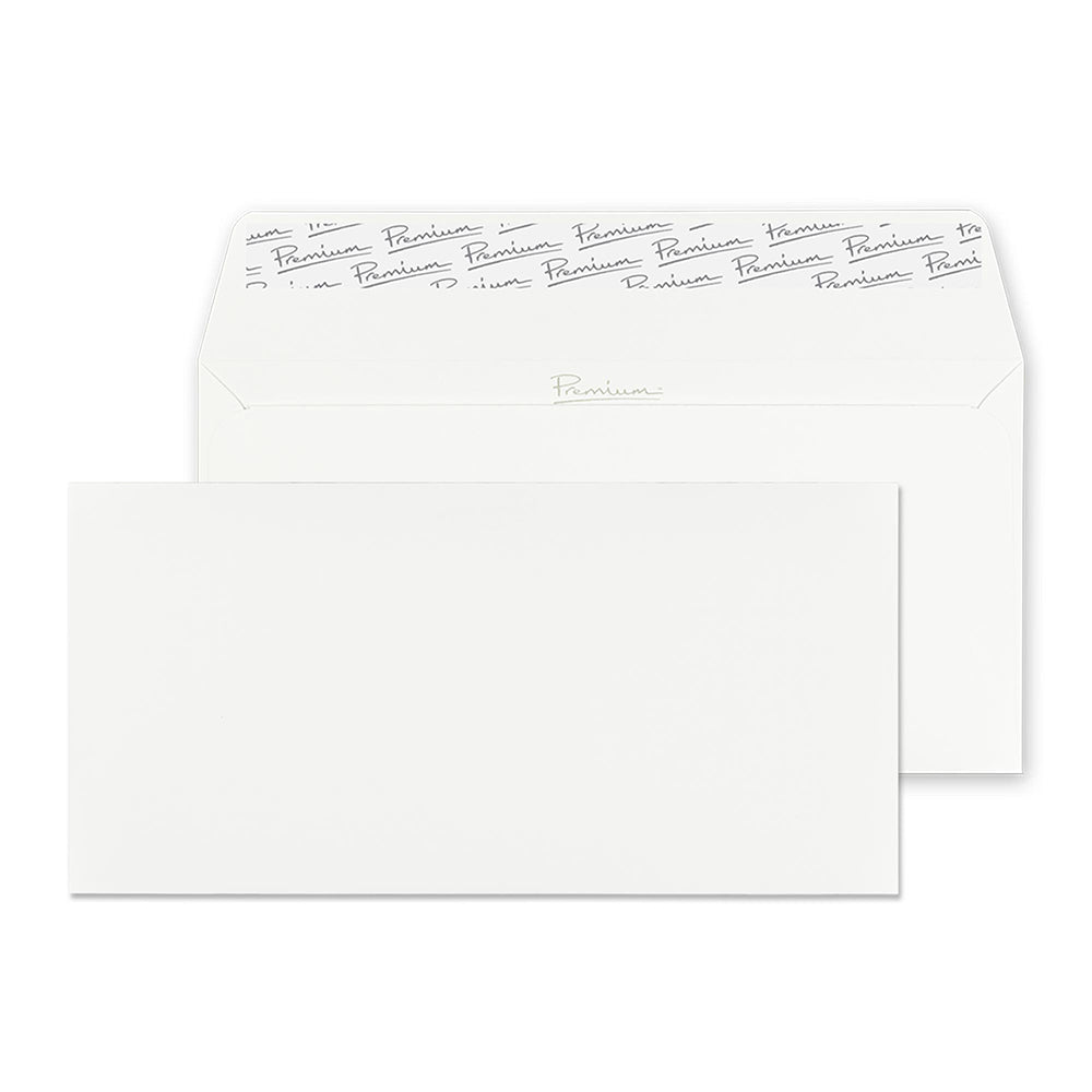 DL Brilliant White Wove 120gsm Peel & Seal Wallet Envelopes (Qty 50) 1 ...