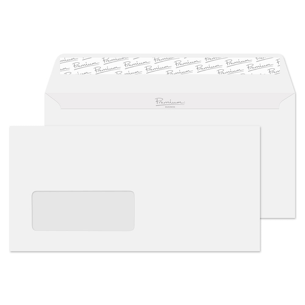 DL Brilliant White Wove 120gsm Peel & Seal Window Wallet Envelopes (Qt ...