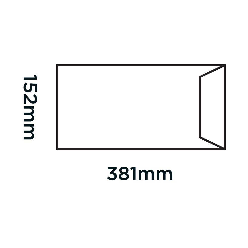 381mm x 152mm White 120gsm Peel & Seal Pocket Envelopes (Qty 250) - All ...