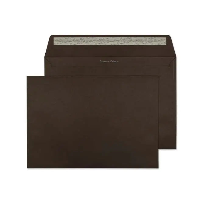 C4 Bitter Chocolate 120gsm Peel & Seal Envelopes [Qty 250] 229 x 324mm ...