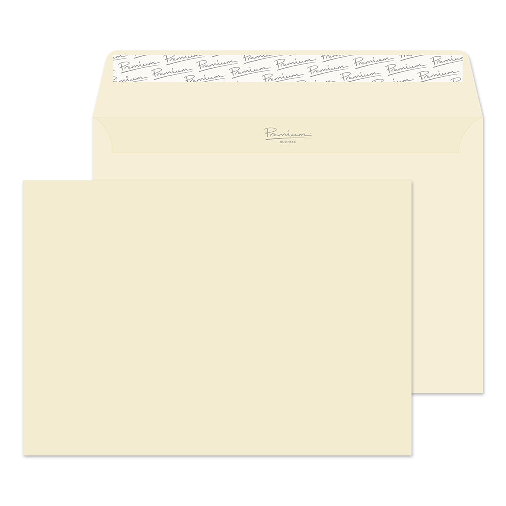 C5 Cream Wove 120gsm Peel & Seal Wallet Envelopes (Qty 500) 162mm x 22 ...