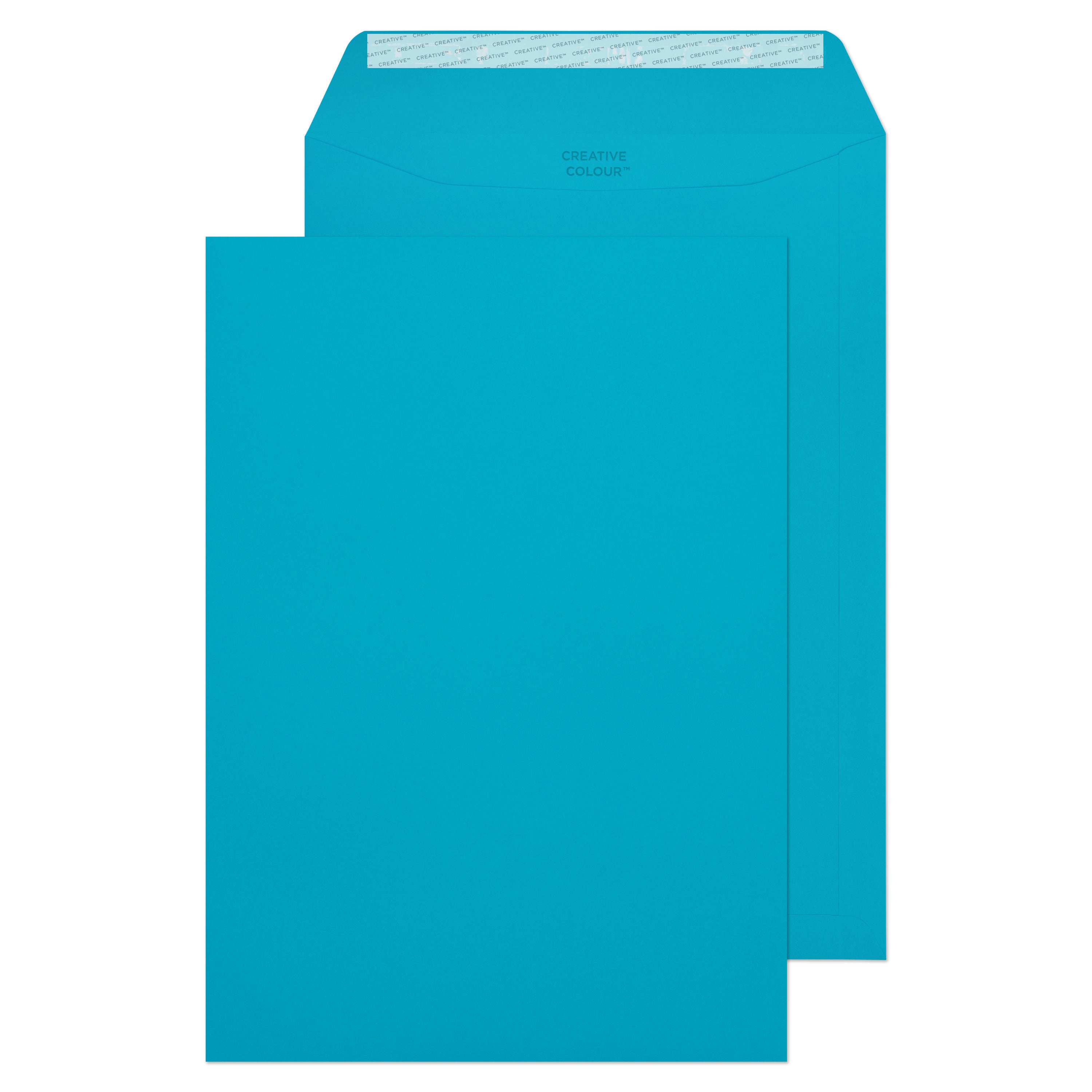 C4 Cocktail Blue 120gsm Peel & Seal Envelopes [Qty 10] 324 x 229mm ...