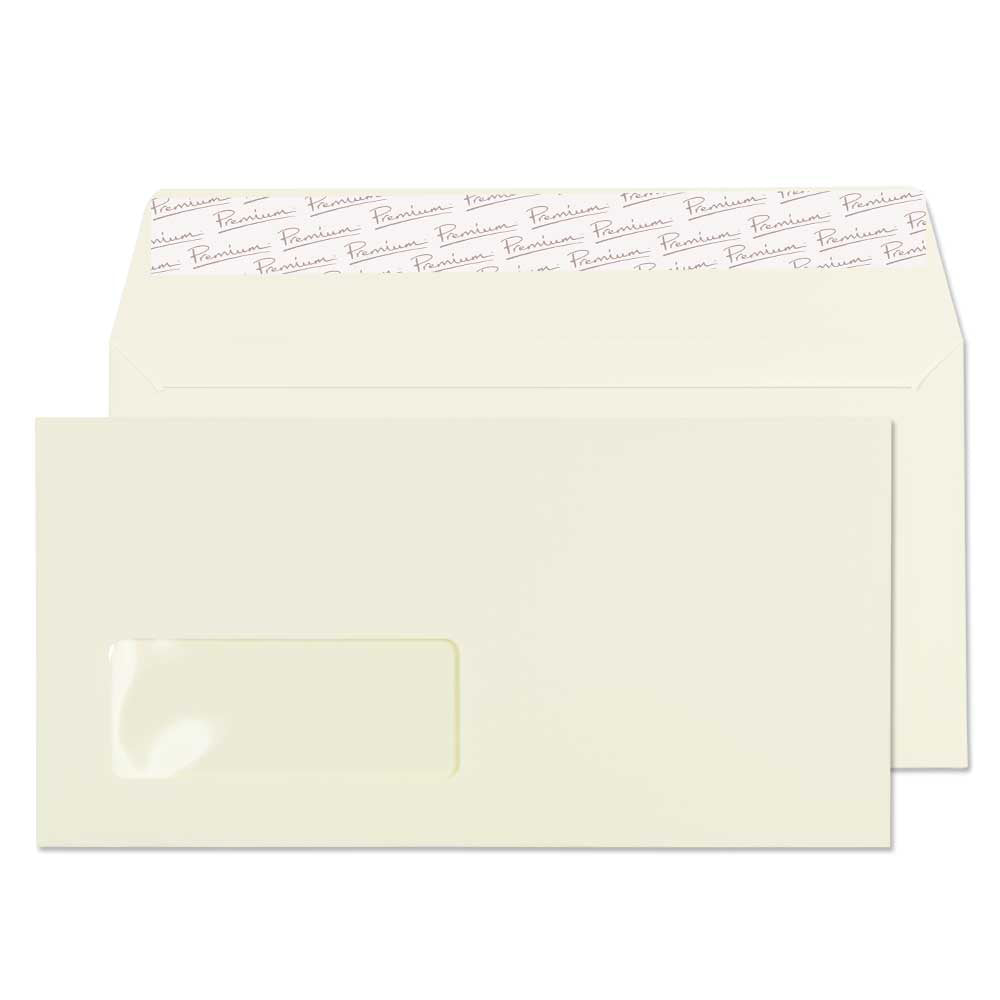 DL Oyster Wove 120gsm Peel & Seal Window Wallet (Qty 50) 110mm x 220mm ...