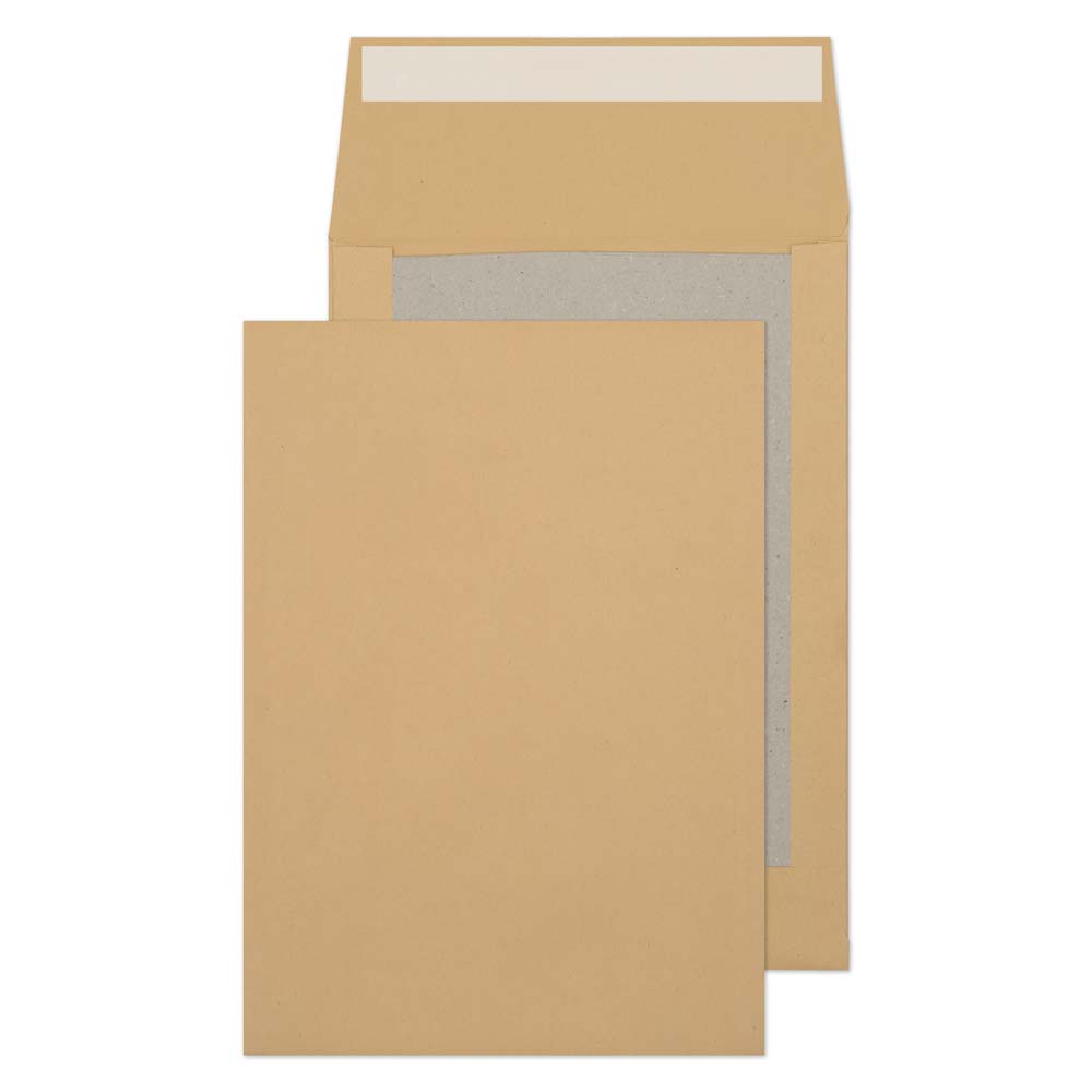 C4 Manilla Board Back 120gsm Gusset Peel & Seal Pocket Envelopes (Qty ...