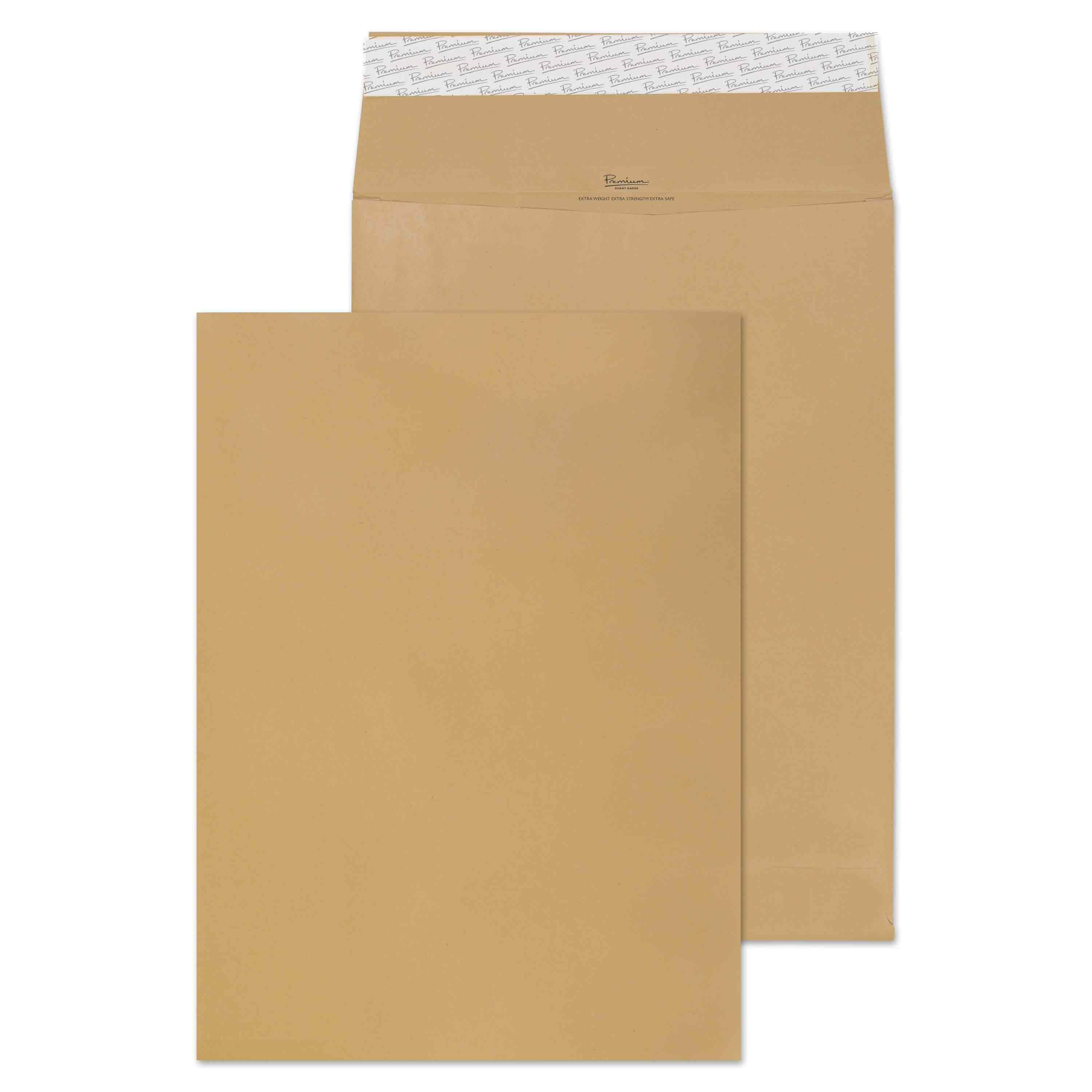406mm x 305mm x 30mm Cream Manilla Gusset 140gsm Peel & Seal Envelopes ...
