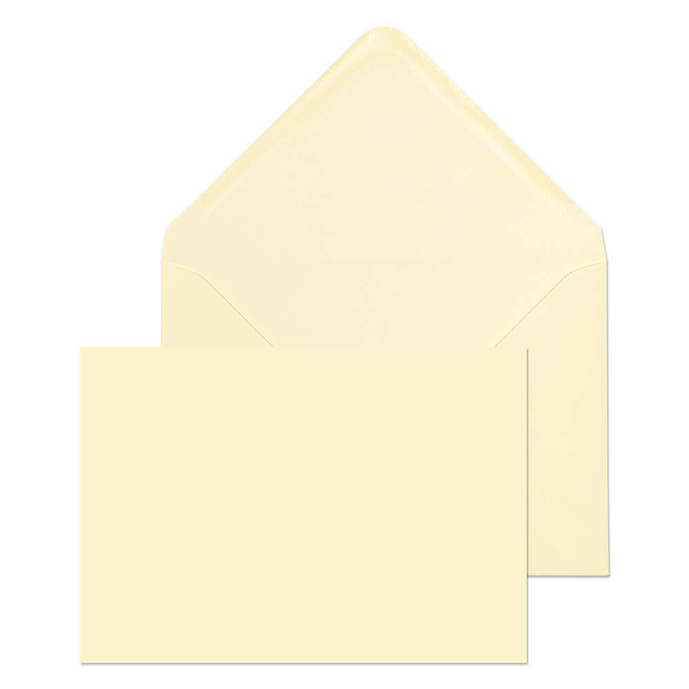 C5 Cream Banker Invitation 100gsm Gummed Envelopes (Qty 500) 162mm x 2 ...