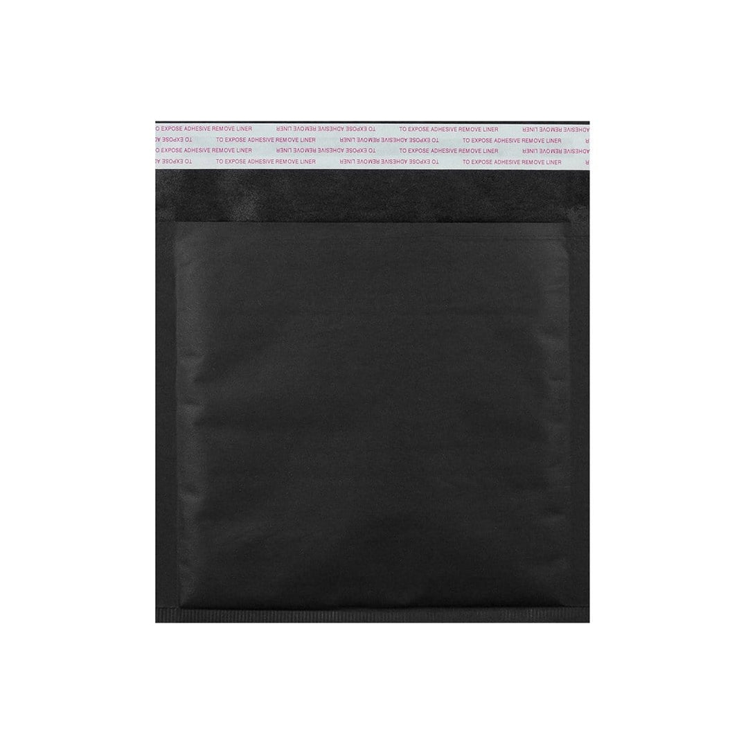165mm x 165mm Matt Black Padded (Paper Finish) Bubble Envelopes (Qty 1 ...