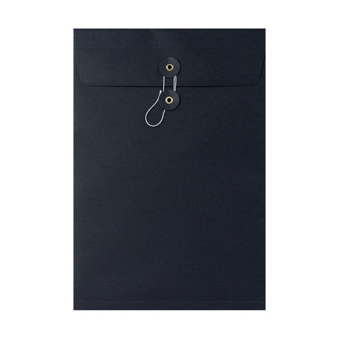 C4 Black Gusset String & Washer Envelopes [Qty 100] 324 x 229 x 25mm | All Colour Envelopes