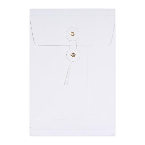 C5 White String & Washer Gusset Envelopes (Qty 100) 162mm x 229mm x 25 ...