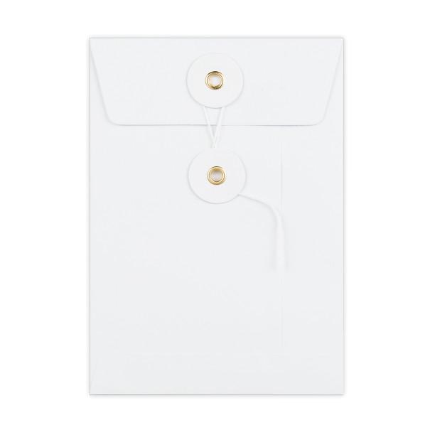 C6 White String & Washer Gusset Envelopes (Qty 100) 162mm x 114mm x 25 - All Colour Envelopes