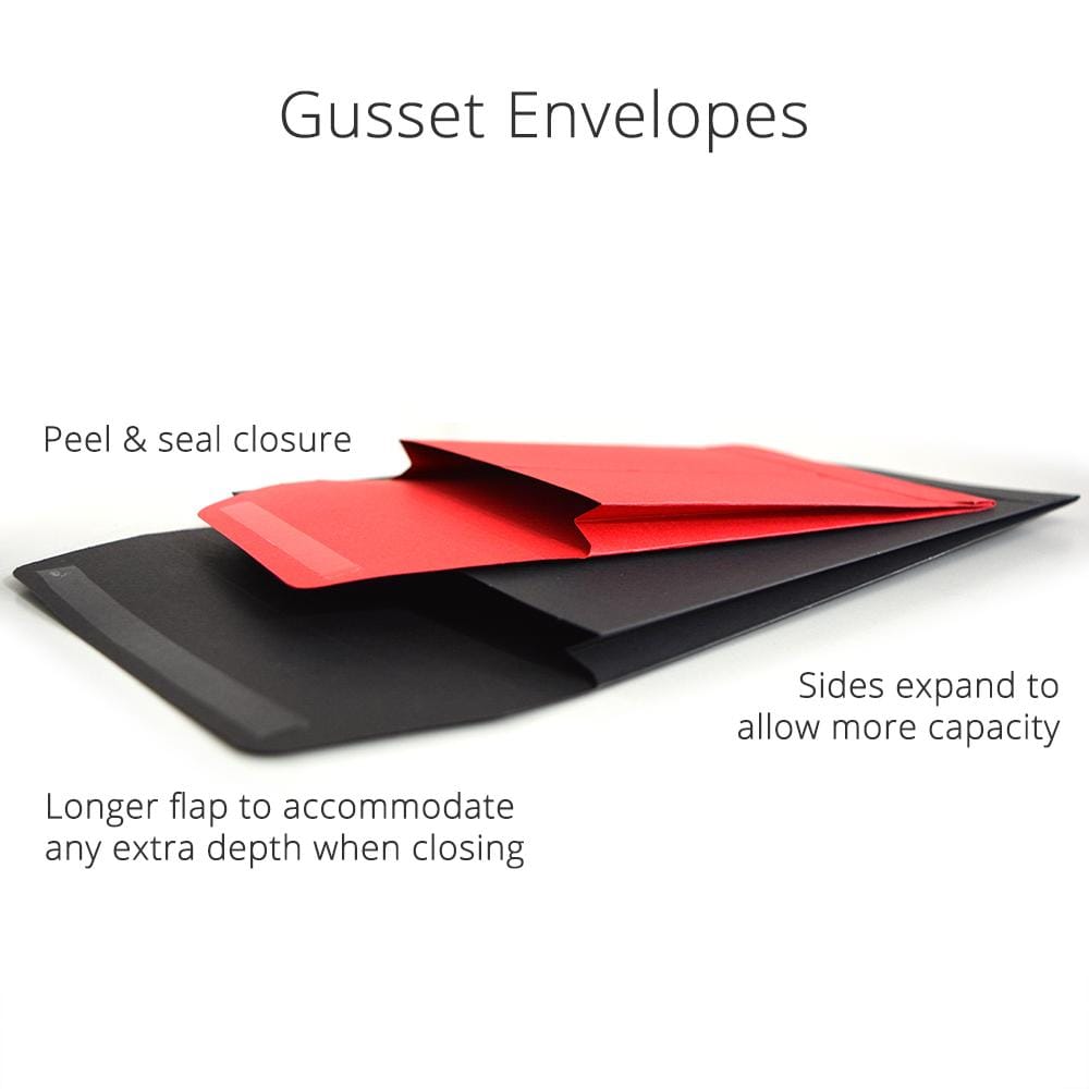 C4 Black Gusset 180gsm Envelopes (Qty 200) 324mm x 229mm x 25mm – All ...