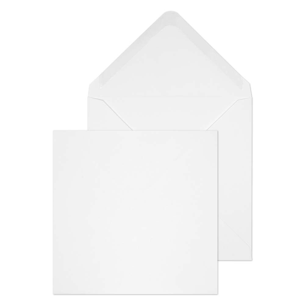 140mm x 140mm Square Banker Invitation Gummed White 100gsm Envelopes ...