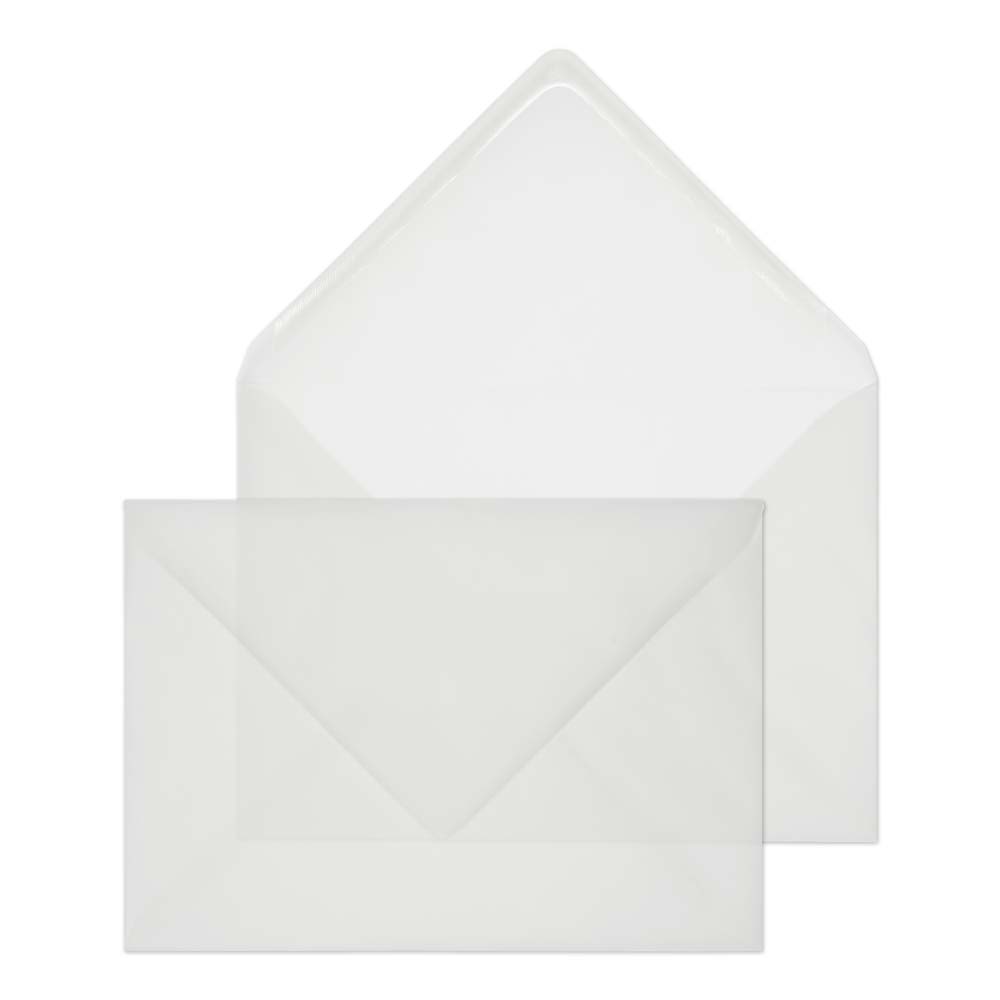 C5 Invitation Gummed Translucent White 90gsm Envelopes (Qty 500) 162mm ...