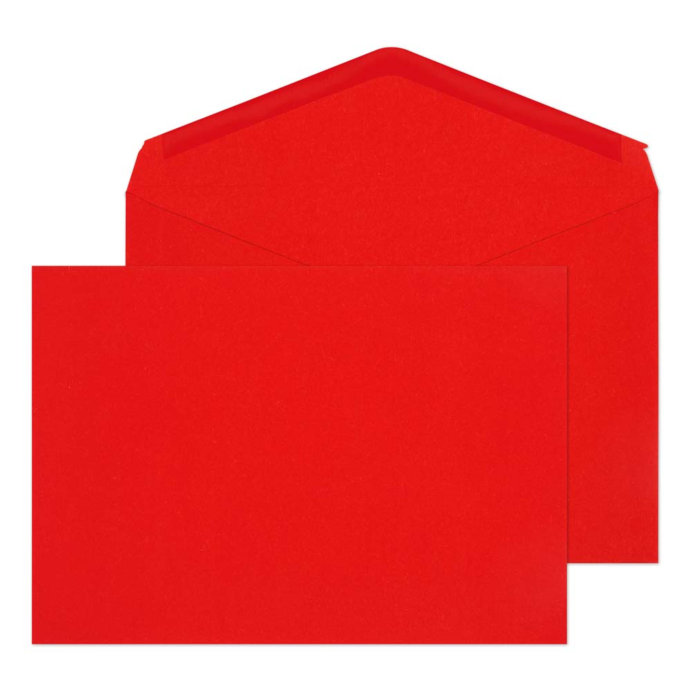 C5 Red Banker Invitation 100gsm Gummed Envelopes (Qty 500) 162mm x 229 ...