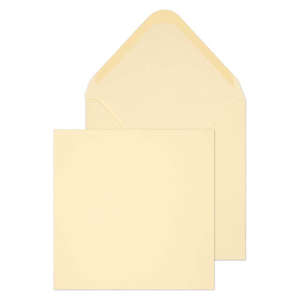 155mm x 155mm Square Cream Banker Invitation 100gsm Gummed Envelopes ...